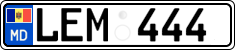 LEM 444, Mercedes-Benz C-Klasse , License plate of Moldova