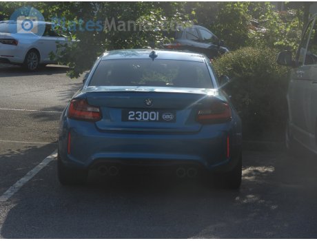 23001, BMW M2 , License plate of Guernsey