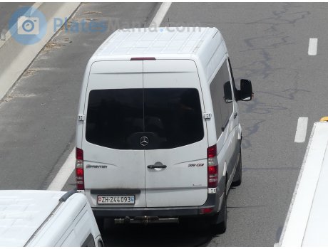ZH 244093, Mercedes-Benz Sprinter (Zurich) License plate of Switzerland