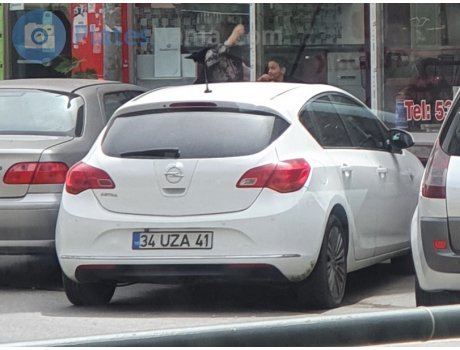 34 UZA 41, Opel Astra (İstanbul) License plate of Turkey