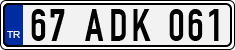 67 ADK 061, Citroёn C4 (Zonguldak) License plate of Turkey