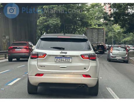 FZA4J12, Jeep Compass (São Paulo) License plate of Brazil