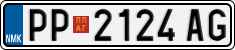 PP 2124 AG, Volkswagen Passat (Prilep) License plate of North Macedonia