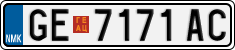 GE 7171 AC, Volkswagen T-Roc (Gevgelija) License plate of North Macedonia