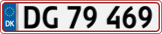 DG 79469, Volkswagen Tiguan , License plate of Denmark