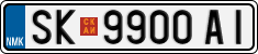 SK 9900 AI, Setra 400-Series (Skopje) License plate of North Macedonia