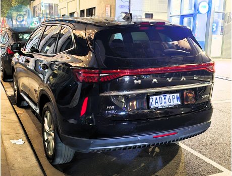 2AD-6PW, Haval H6 (Victoria) License plate of Australia