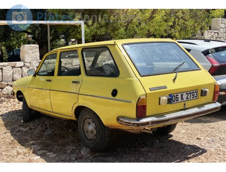 06 K 2793, Renault 12 (Ankara) License plate of Turkey