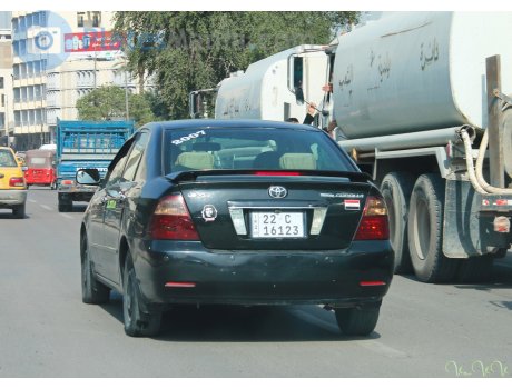 22 C 16123, Toyota Corolla (Erbil Governorate) License plate of Iraq