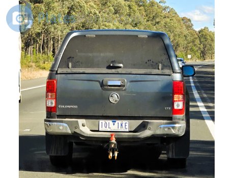 1QL-1KE, Holden Colorado (Victoria) License plate of Australia