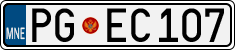 PG EC107, Iveco Daily (Podgorica) License plate of Montenegro