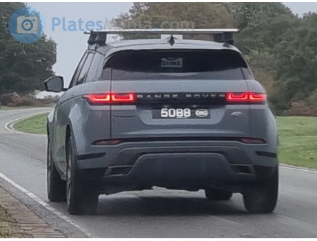 5088, Land Rover Range Rover Evoque , License plate of Guernsey