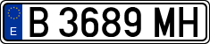 B 3689 MH, BMW 8 Series (Barcelona) License plates of Spain