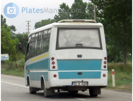 55 N 8288, BMC Levend (Samsun) License plate of Turkey