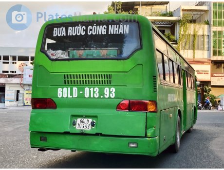 60LD-013.93, Transinco B80 (Đồng Nai Province) License plate of Vietnam