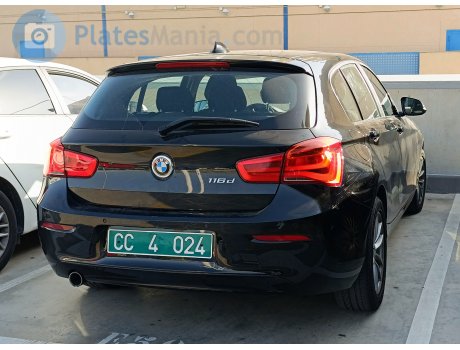 CC 4 024, BMW 1 Series (Algeria) License plates of Spain