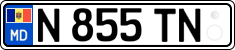 N 855 TN, Chereau , License plate of Moldova