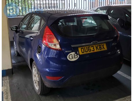 OU63 KBX, Ford Fiesta (Oxford) License plate of the United Kingdom