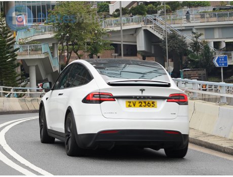 ZV 2365, Tesla Model X , License plate of Hong Kong