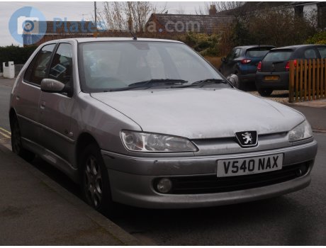 V540 NAX, Peugeot 306 (Cardiff) License plate of the United Kingdom