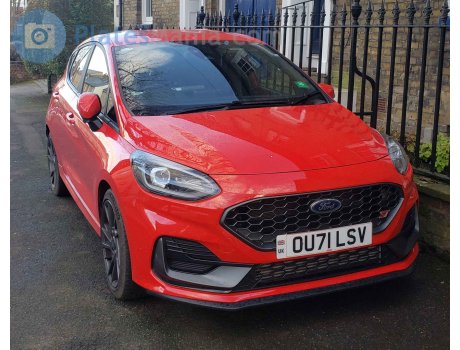 OU71 LSV, Ford Fiesta (Oxford) License plate of the United Kingdom