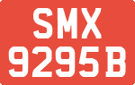 SMX 9295 B, Honda Fit , License plate of Singapore