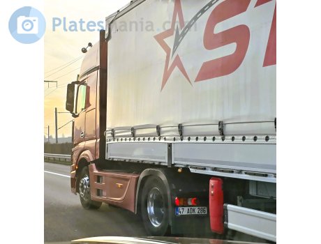 47 ADK 286, Mercedes-Benz Actros (Mardin) License plate of Turkey