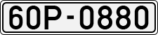 60P-0880, Toyota Innova (Đồng Nai Province) License plate of Vietnam