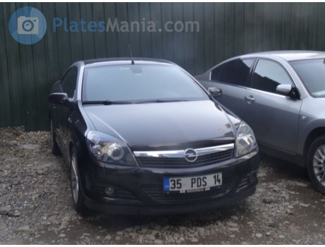 35 PDS 14, Opel Astra (İzmir) License plate of Turkey