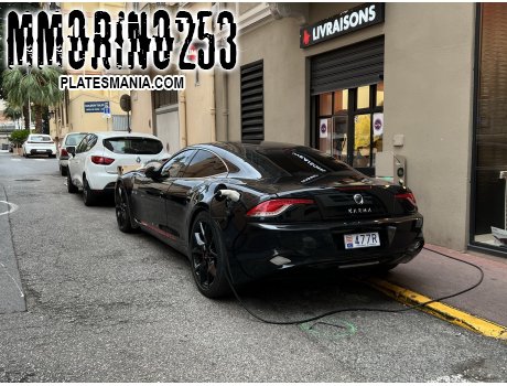 477R, Karma Revero , License plate of Monaco