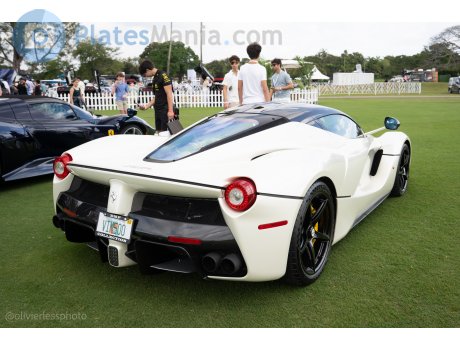 VIN500, Ferrari LaFerrari (Florida) License plate of the USA