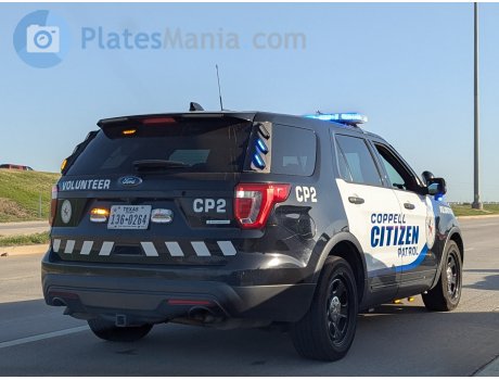 136-0264, Ford Police Interceptor Utility (Texas) License plate of the USA