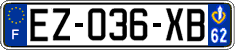 EZ-036-XB, DAF XF (Pas-de-Calais) French license plate