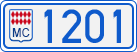 1201, Volvo V60 , License plate of Monaco