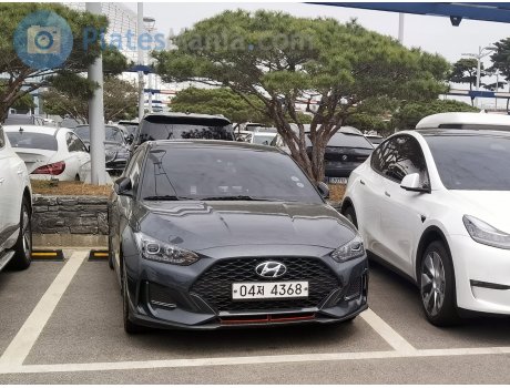 04저 4368, Hyundai Veloster , License plate of South Korea