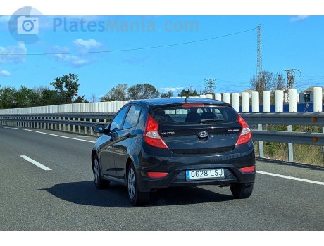 6628 LSJ, Hyundai Solaris , License plates of Spain