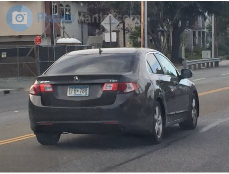 EFB-788, Acura TSX (Minnesota) License plate of the USA