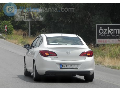 16 CSK 13, Opel Astra (Bursa) License plate of Turkey