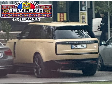 ONE 07, Land Rover Range Rover , License plate of Moldova