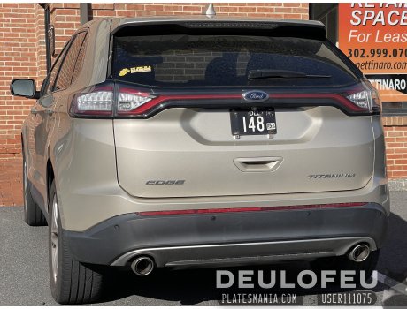 148, Ford Edge (Delaware) License plate of the USA