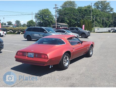 CRM9418, Pontiac Firebird (Washington) License plate of the USA
