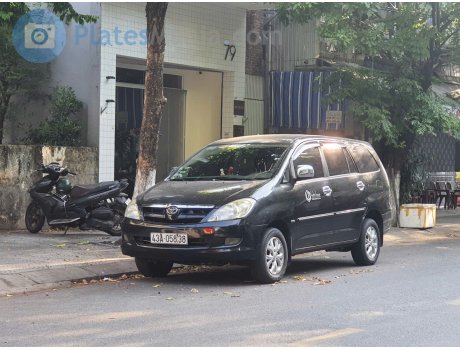 43A-058.38, Toyota Innova (Da Nang Municipality) License plate of Vietnam