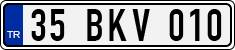 35 BKV 010, FIAT Ægea (İzmir) License plate of Turkey