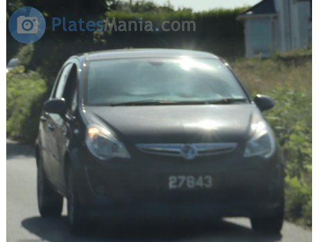27843, Vauxhall Corsa , License plate of Guernsey