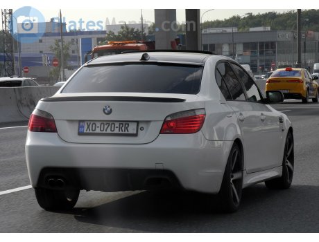 XO-070-RR, BMW 5 Series , License plate of Georgia