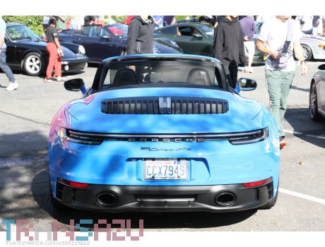 CCX7949, Porsche 911 (Washington) License plate of the USA