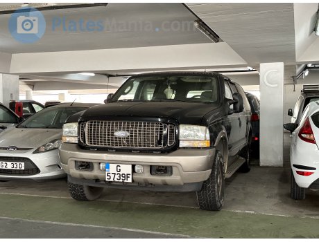 G 5739 F, Ford Excursion License plate of Gibraltar