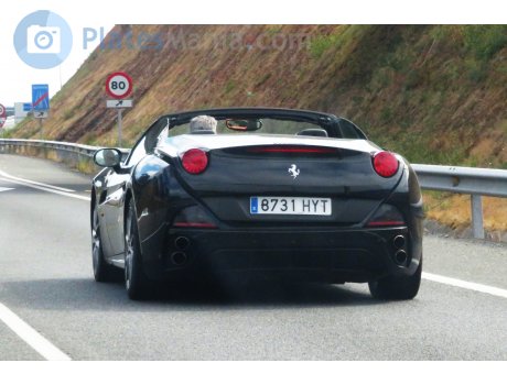 8731 HYT, Ferrari California , License plates of Spain