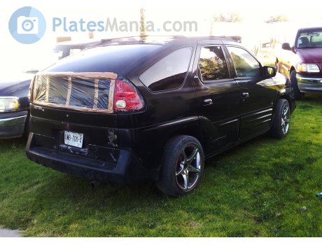 UWB-700-X, Pontiac Aztek (San Luis Potosí) License plate of Mexico