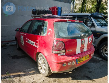 BD07 EUE, Volkswagen Polo (Birmingham) License plate of the United Kingdom
